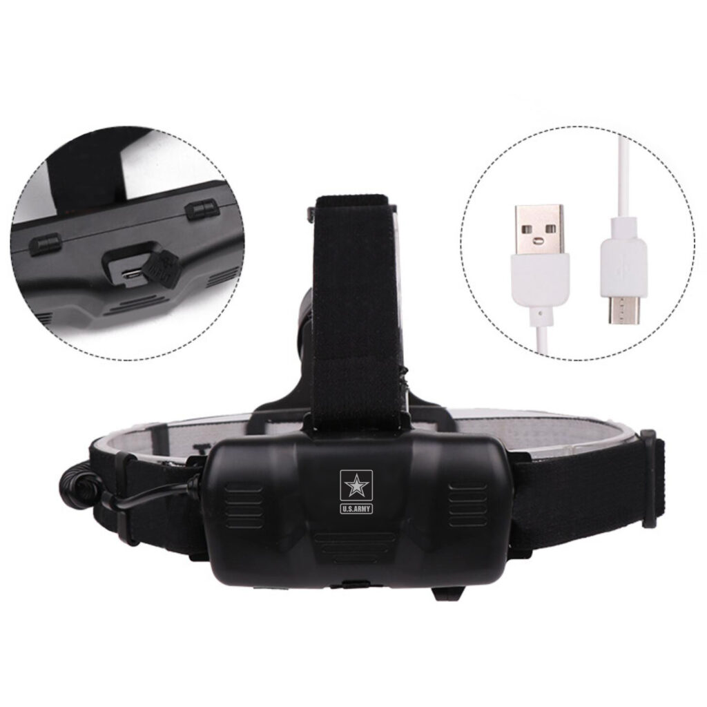 US ARMY - Head Lamp 2000 Lumens!With Zoom and Rechargeable batteries ...